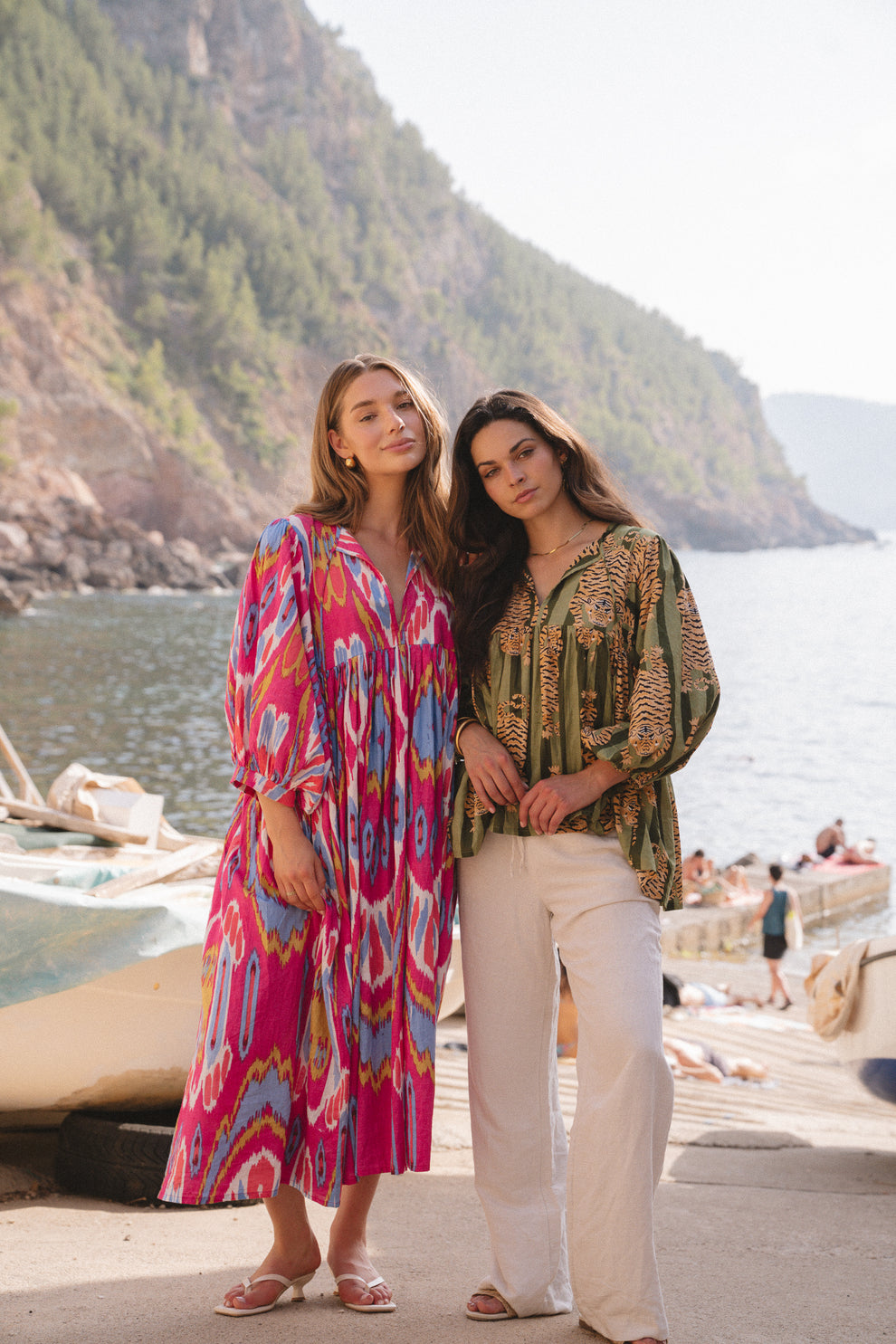 Liana Midi Dress - Hibiscus – House of Sundar